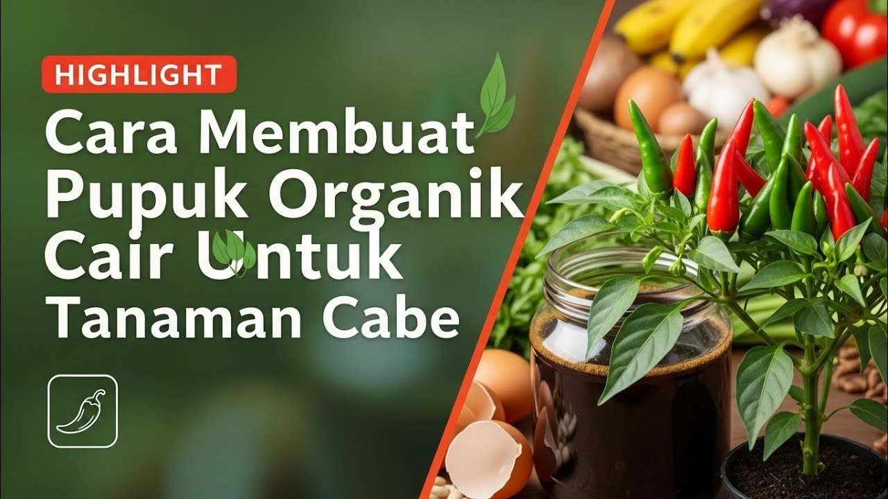 Cara membuat pupuk organik cair untuk tanaman cabe - YouTube
