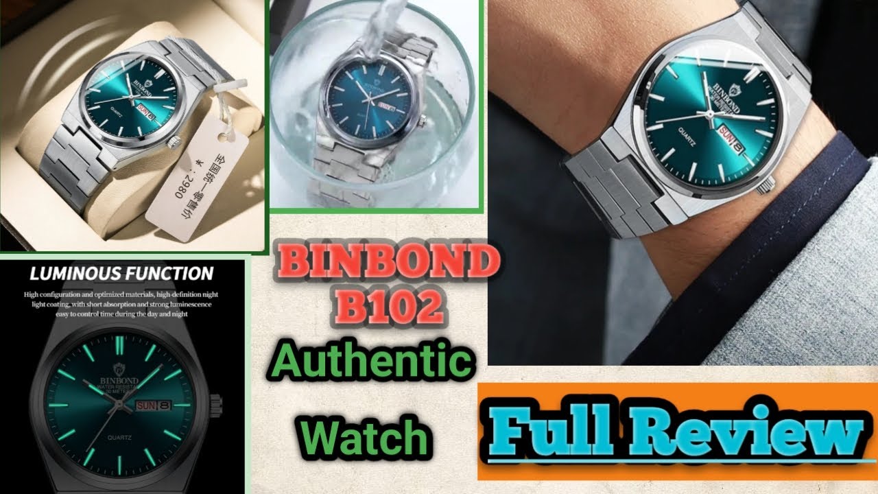 BINBOND B102 Original Quartz Watch Review (Ohis Gallery) - YouTube
