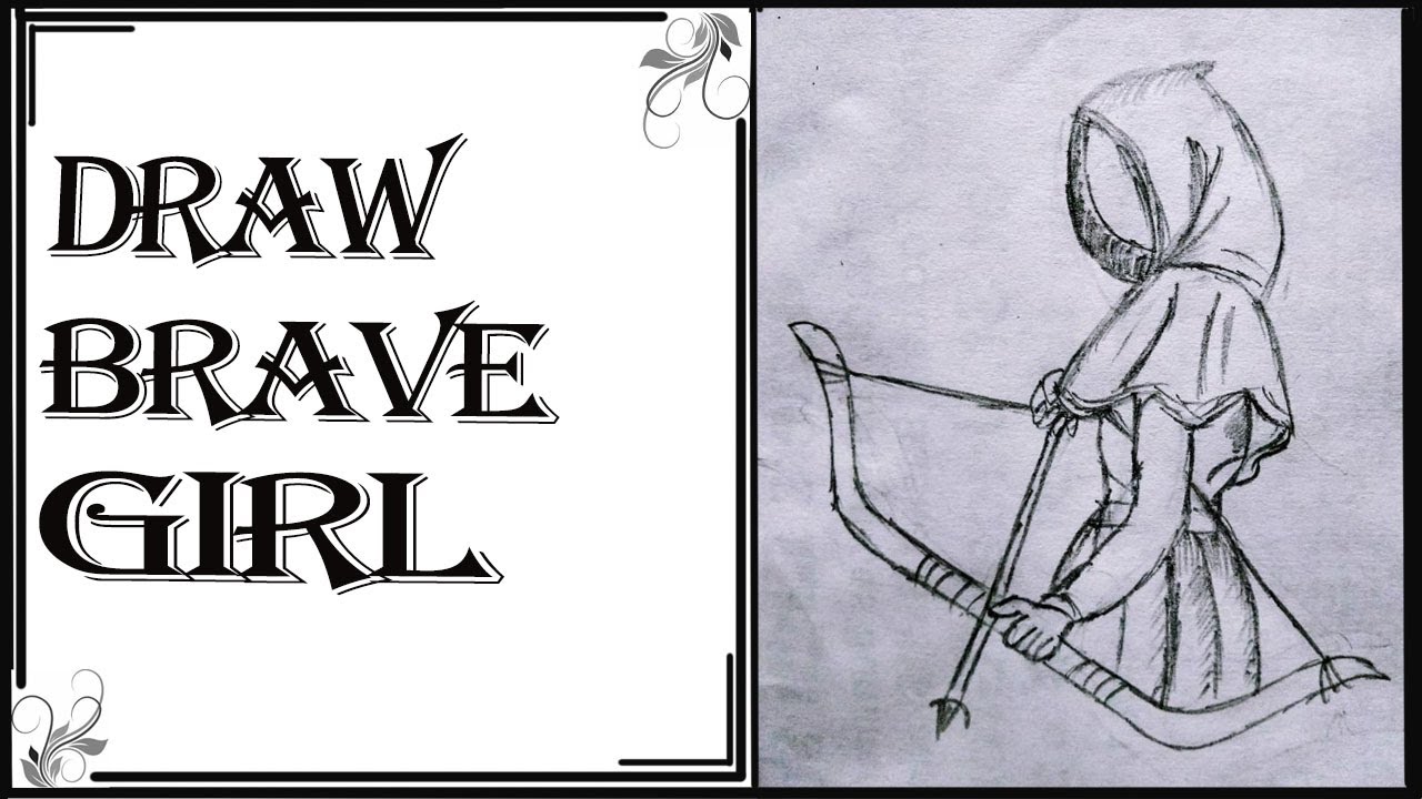 Draw Brave Girl Drawing | pencil drawing |#drawingforkidsstepbystep # ...
