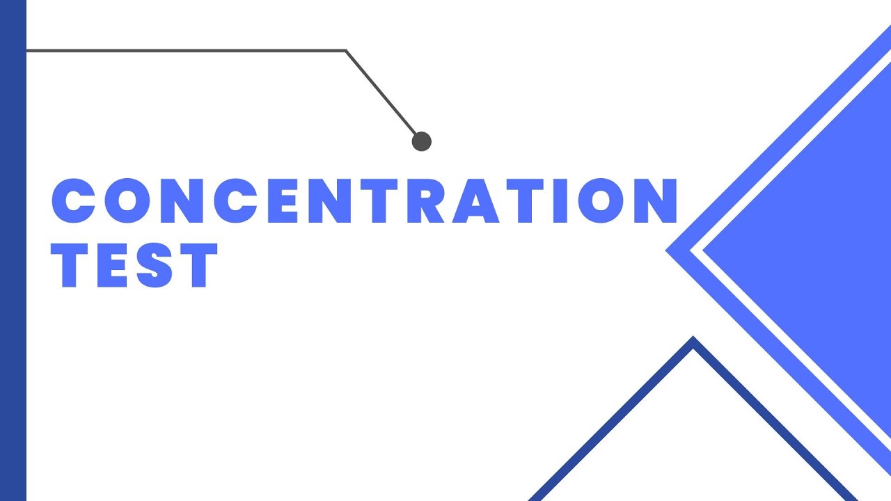 Concentration Test - YouTube