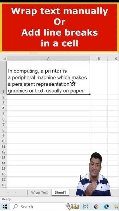 How to wrap text manually? | How to insert line break in a cell? #excel #exceltips #shorts - YouTube