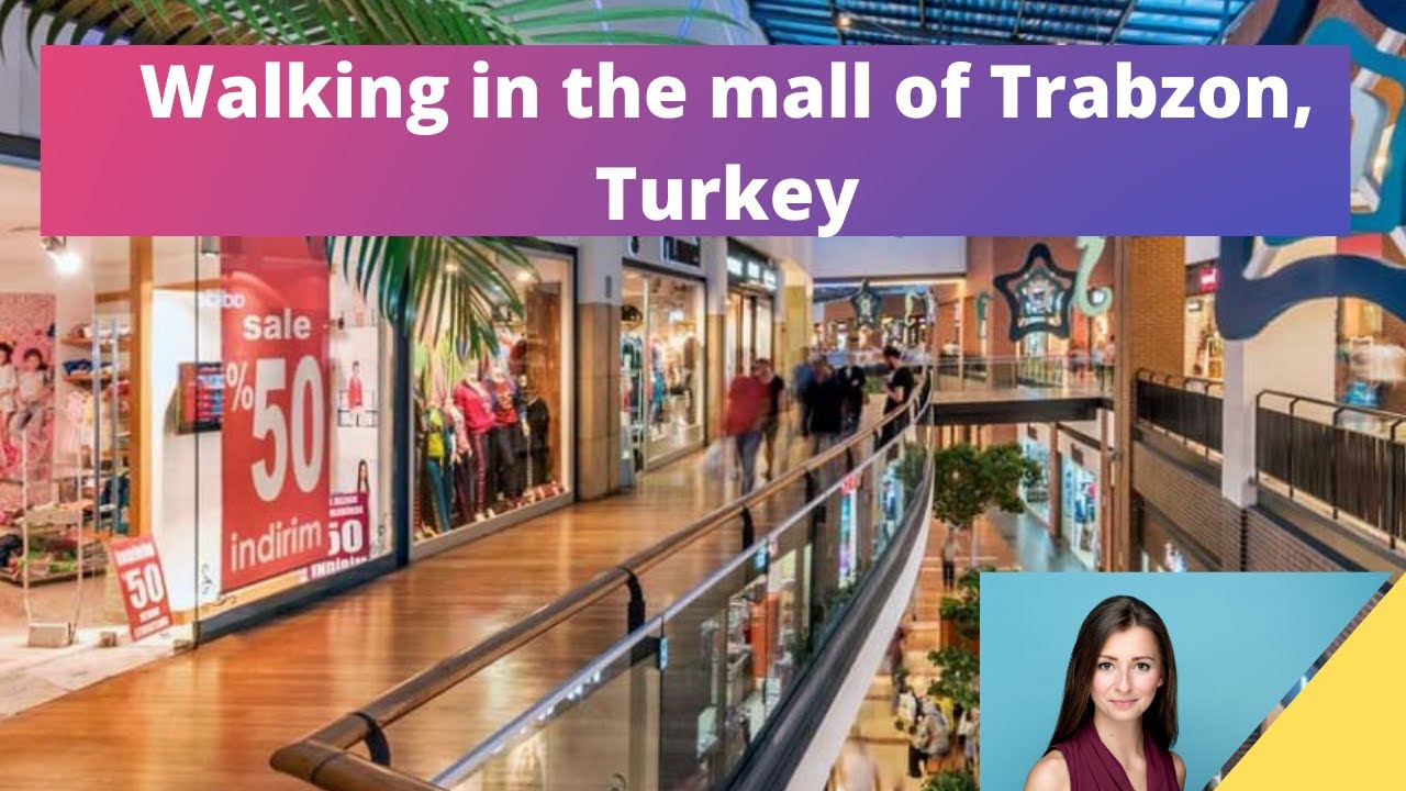 Walking tour in the shopping center of Trabzon, Turkey - YouTube