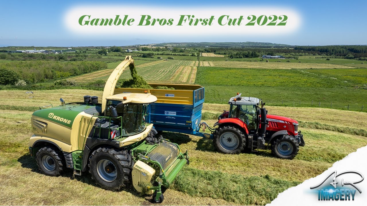 Gamble Bros Krone Big X 780 First Cut 2022 - YouTube