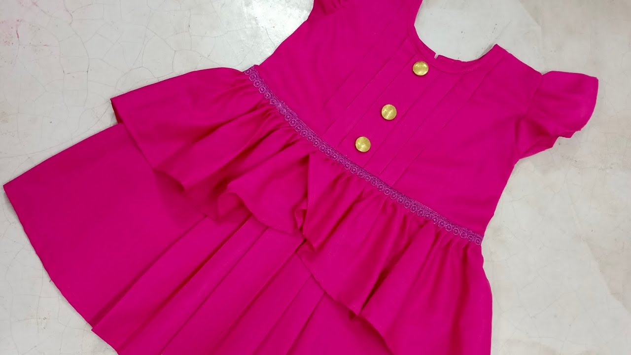 Beautiful Box Plates With High Low Baby Frock Cutting and Stitching ...