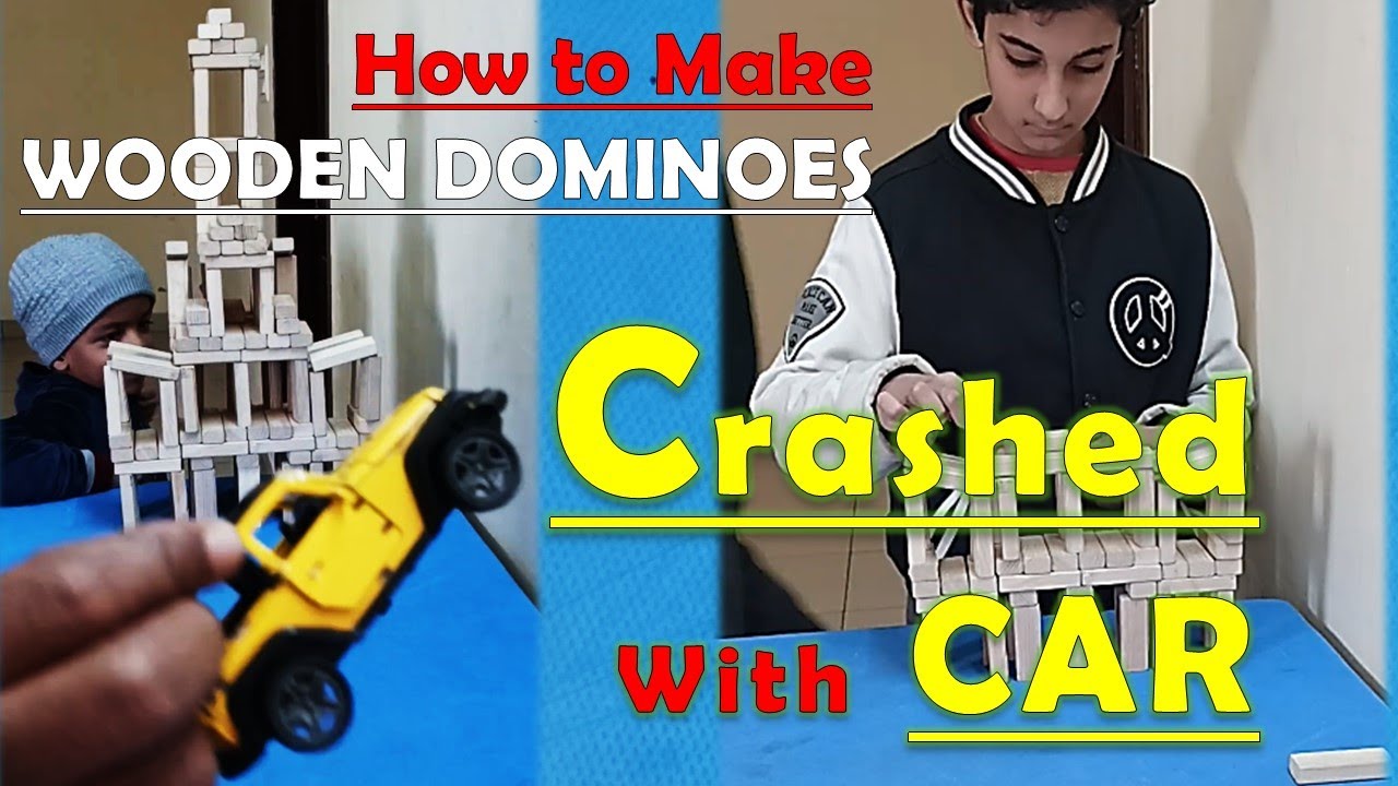 Jenga Tutorial #49: DIY Wooden Dominoes Gone Wild 🚗💥 Crashed with Car ...