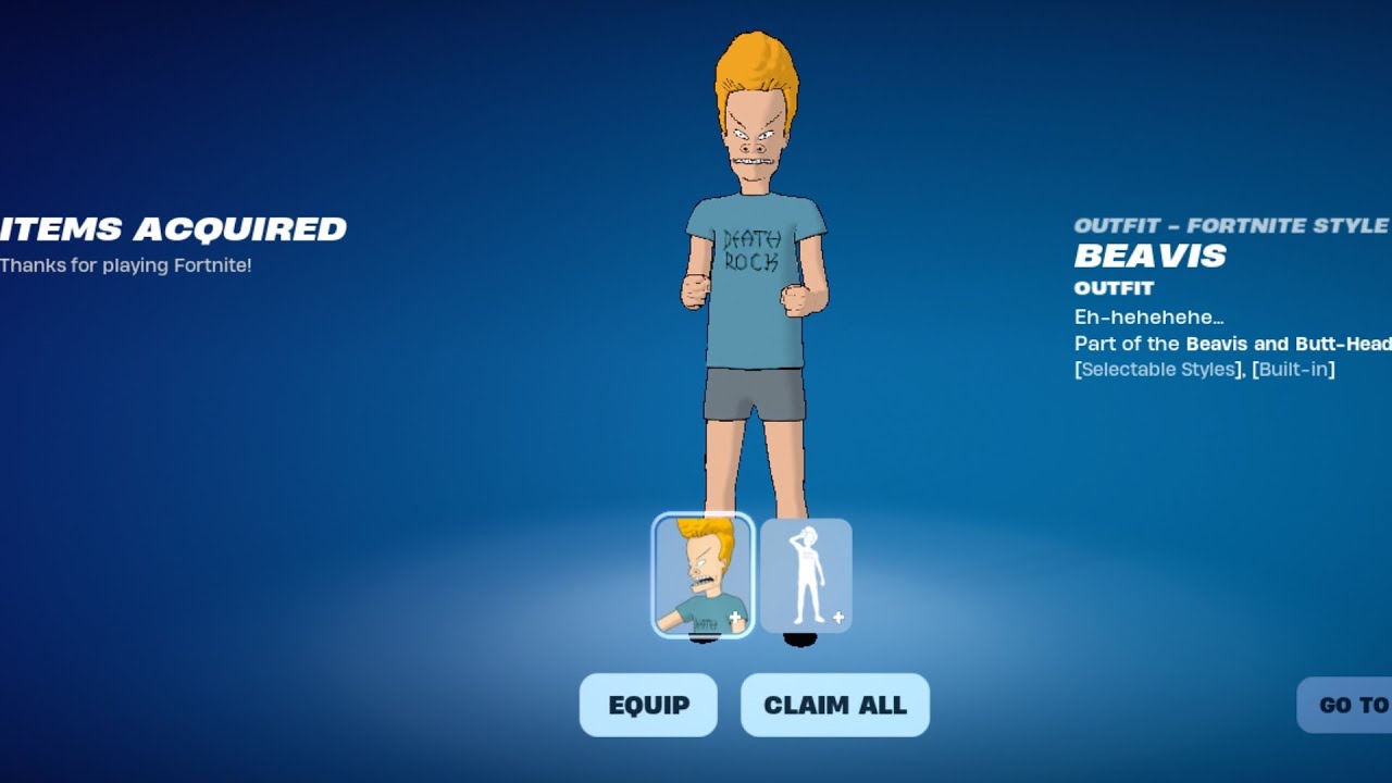 How To Get Beavis Skin NOW FREE Fortnite (Unlocked LEGO Beavis Style ...