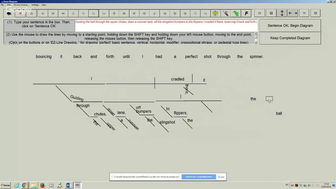Diagramming one sentence with two participle phrases. - YouTube