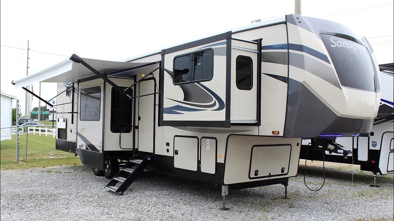Front Living RV Review - 2021 Forest River Sandpiper 391FLRB - YouTube
