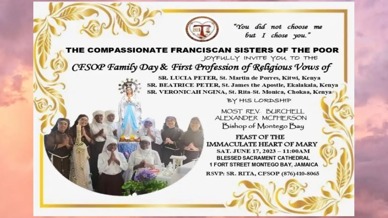 Solemn Mass of Thanksgiving Celebrating The First Profession of ...