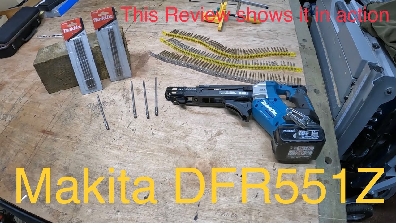 Makita DFR551Z 18v Brushless Auto Feed Screwdriver - YouTube