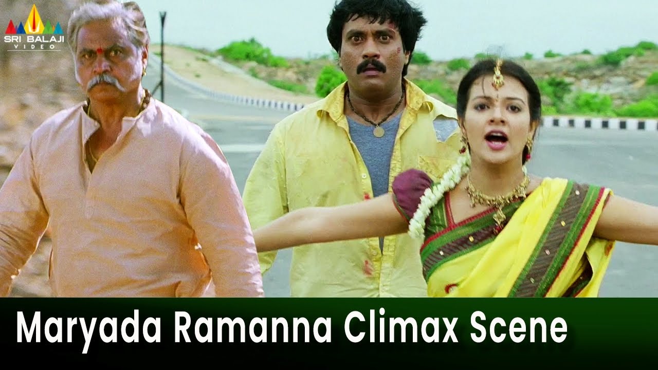 Maryada Ramanna Movie Climax Action Scene | Telugu Movie Scenes | Sunil ...