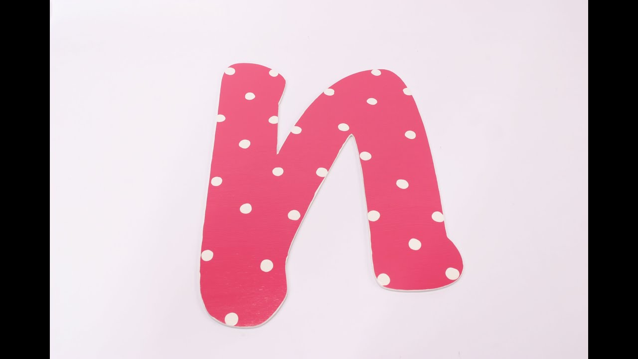 Paint White polka dots on pink letters - YouTube