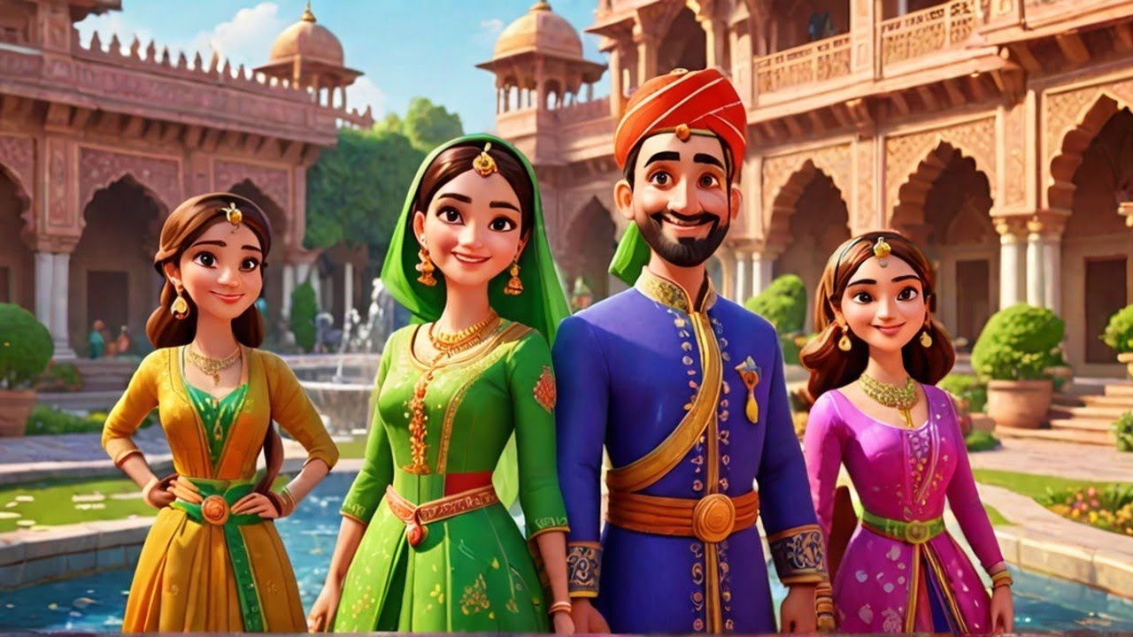 Mughal Empire/political ancient history of India/cartoon video for kids ...