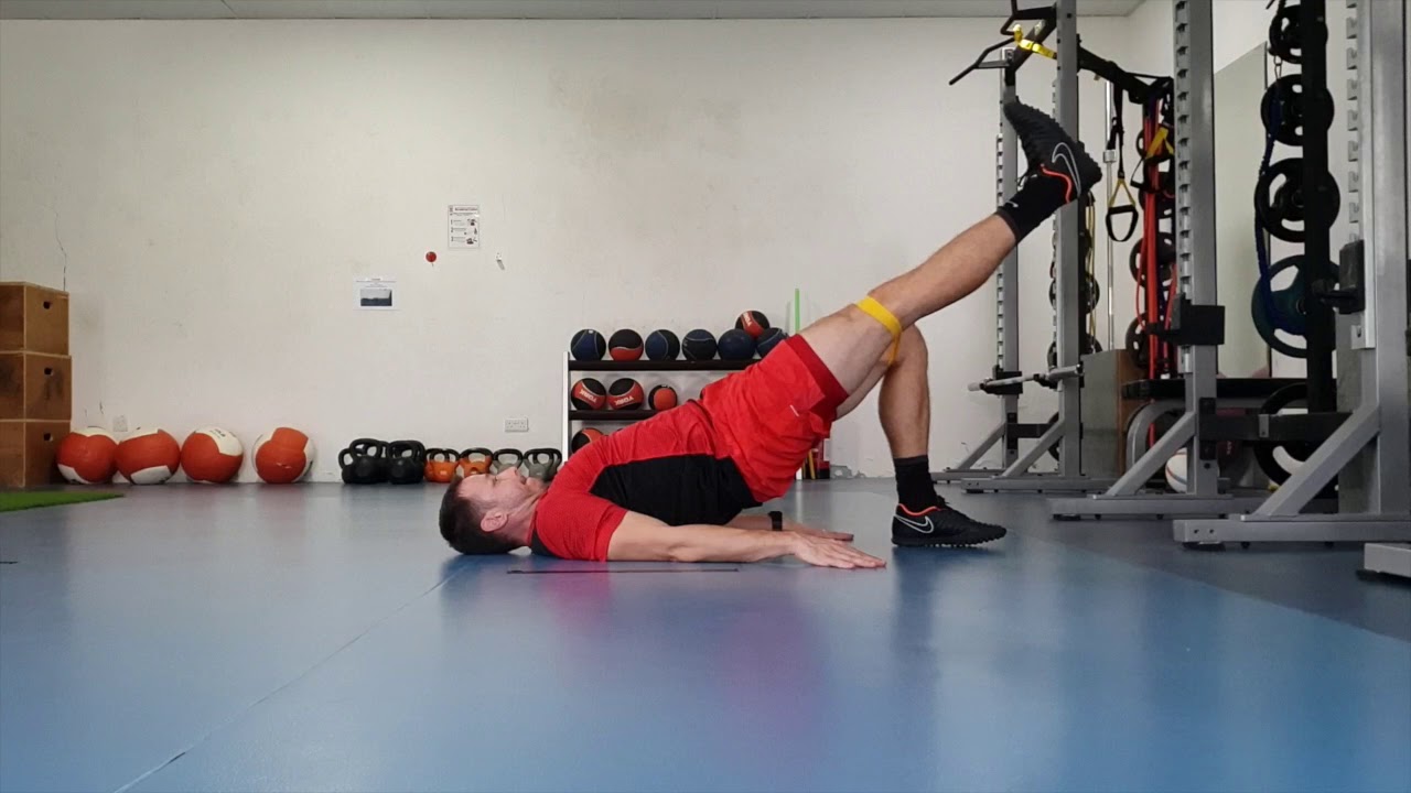 Single Leg Hip Lifts w/Mini Band - YouTube