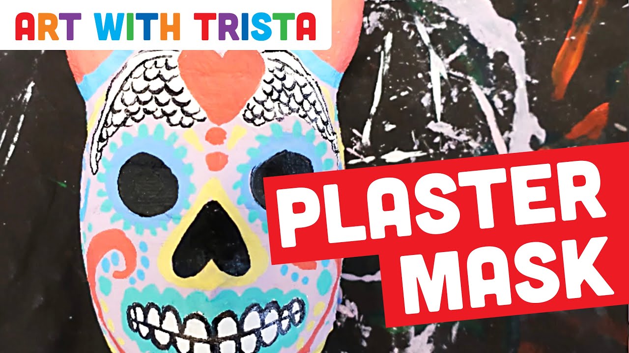Plaster Mask Art Tutorial - Art With Trista - YouTube