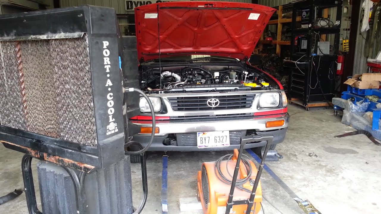 1996 Toyota Tacoma Turbo 2rz 415 hp @ 17psi - YouTube