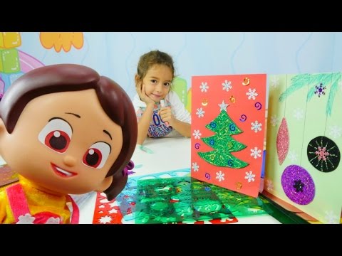 Eğitici video Oyuncak Niloya ile yılbaşı kartı yapıyoruz