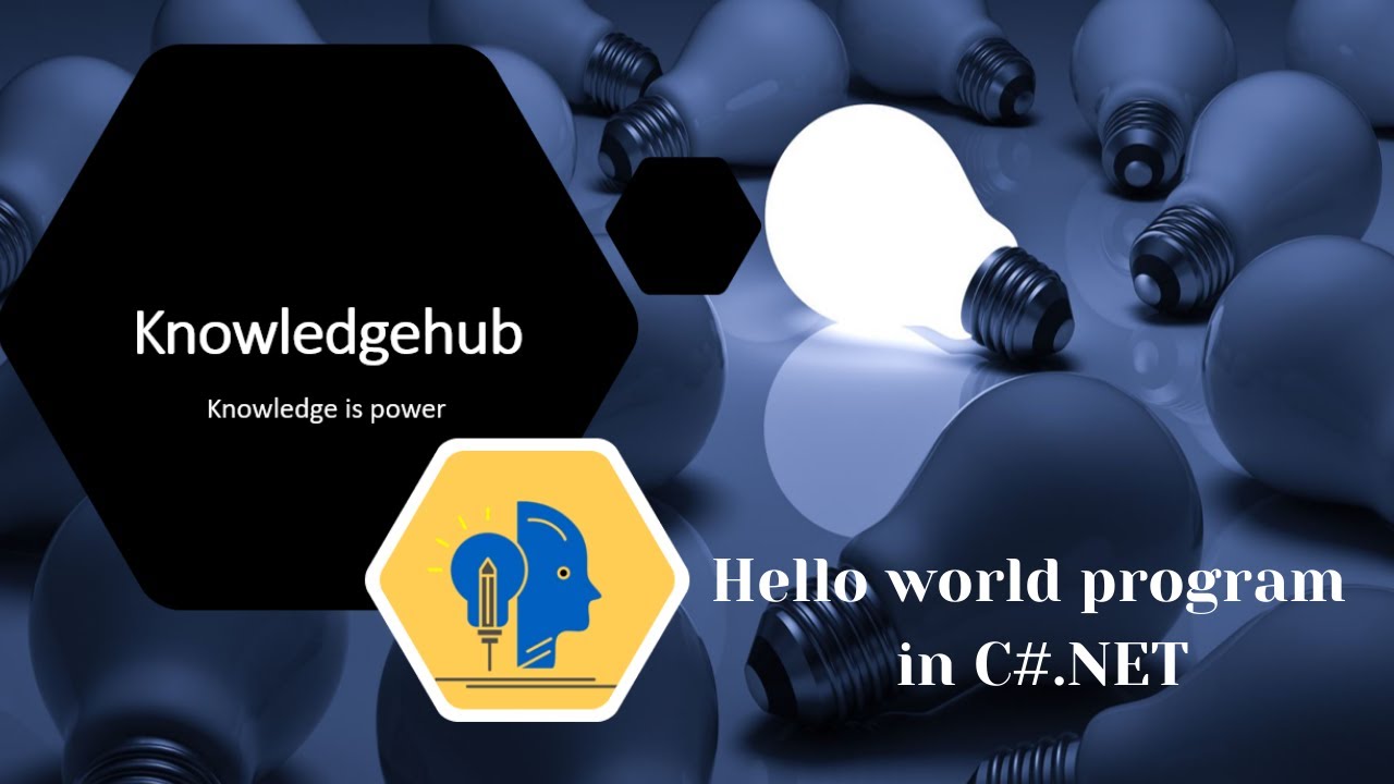 #3 Hello World Program | C#.NET | First Program - YouTube