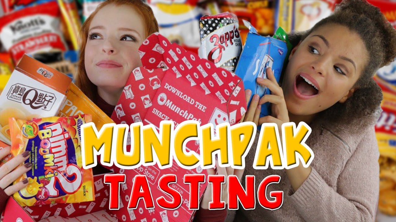 Munchpak Snacks Taste Test / YouTubers Tasting Sweets, Chocolate ...