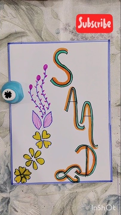 cover page decoration idea::name page design #calligraphy #project # ...