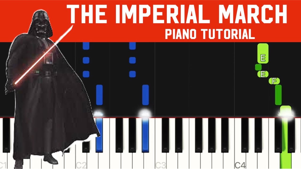The Imperial March Piano tutorial || Watch the right hand tutorial on ...