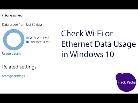 Check Wi-FI / Ethernet Data Usage in Windows 10 - YouTube