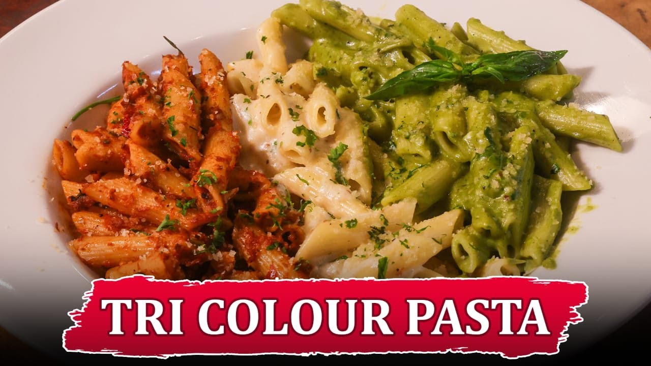 Tri Color Pasta Recipe | Republic Day Special - YouTube