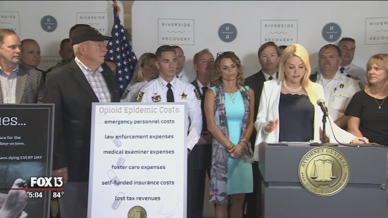 Florida attorney general files suit against opiate drug-makers - YouTube