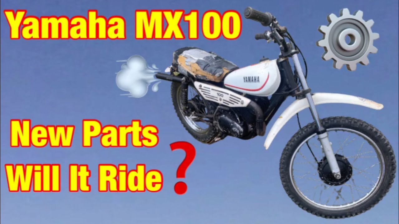 Yamaha MX100 ( New Chain & Sprockets ) Will It Ride Riding Action 😃 # ...