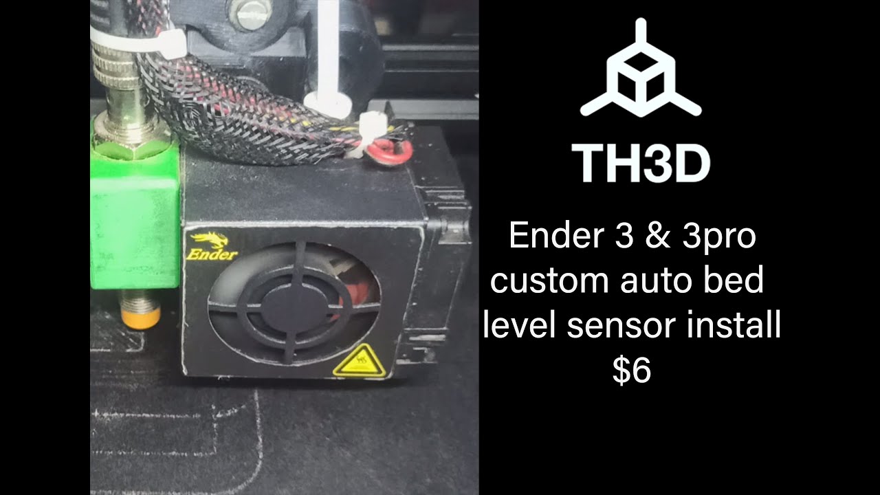 Ender 3 and 3 pro install auto bed level sensor - YouTube