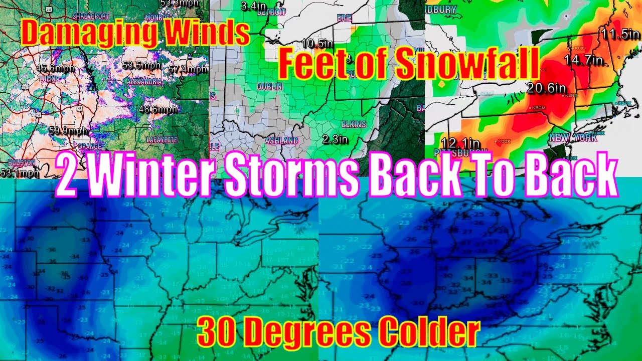 2 Winter Storms Bringing Feet Of Snow, Central U.S, Ohio Valley ...