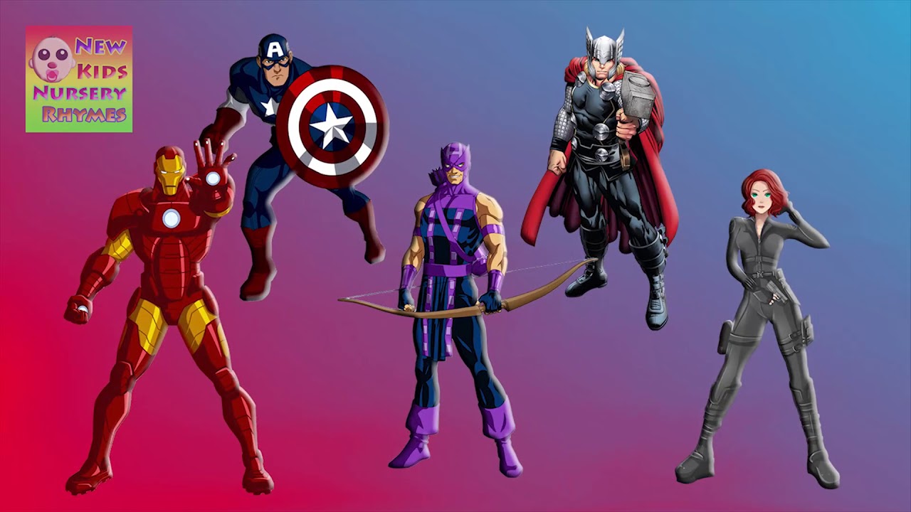 Avengers Finger Family Song Nursery Rhyme - YouTube