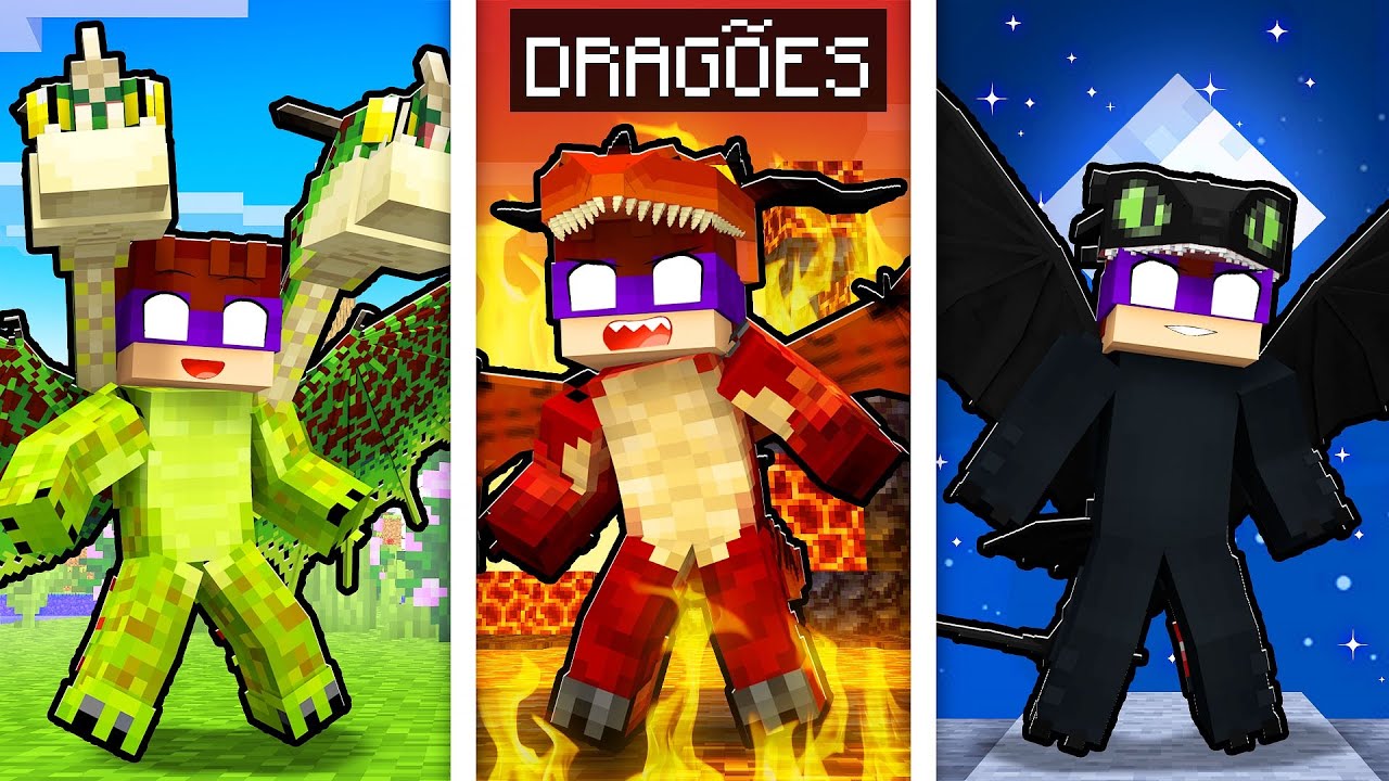 MINECRAFT... mas VIRAMOS DRAGÕES a CADA 3 MINUTOS! - YouTube