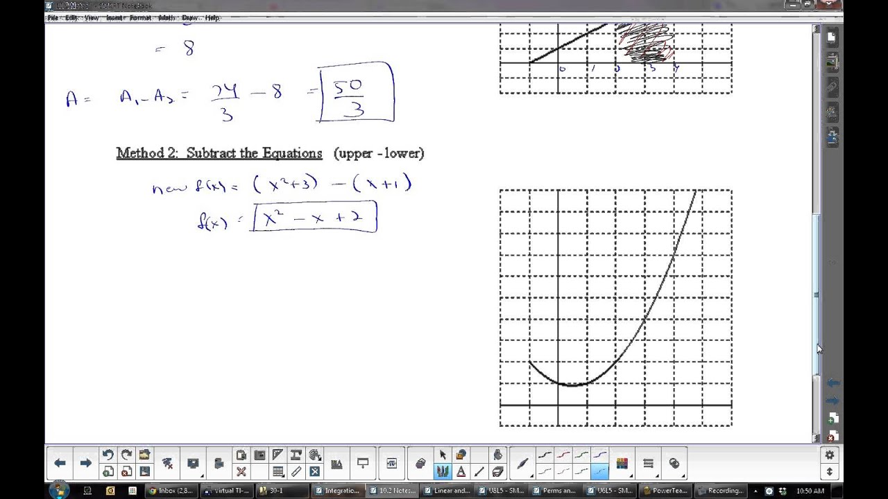 U9L4 Integration: the area between two curves: Calculus - YouTube