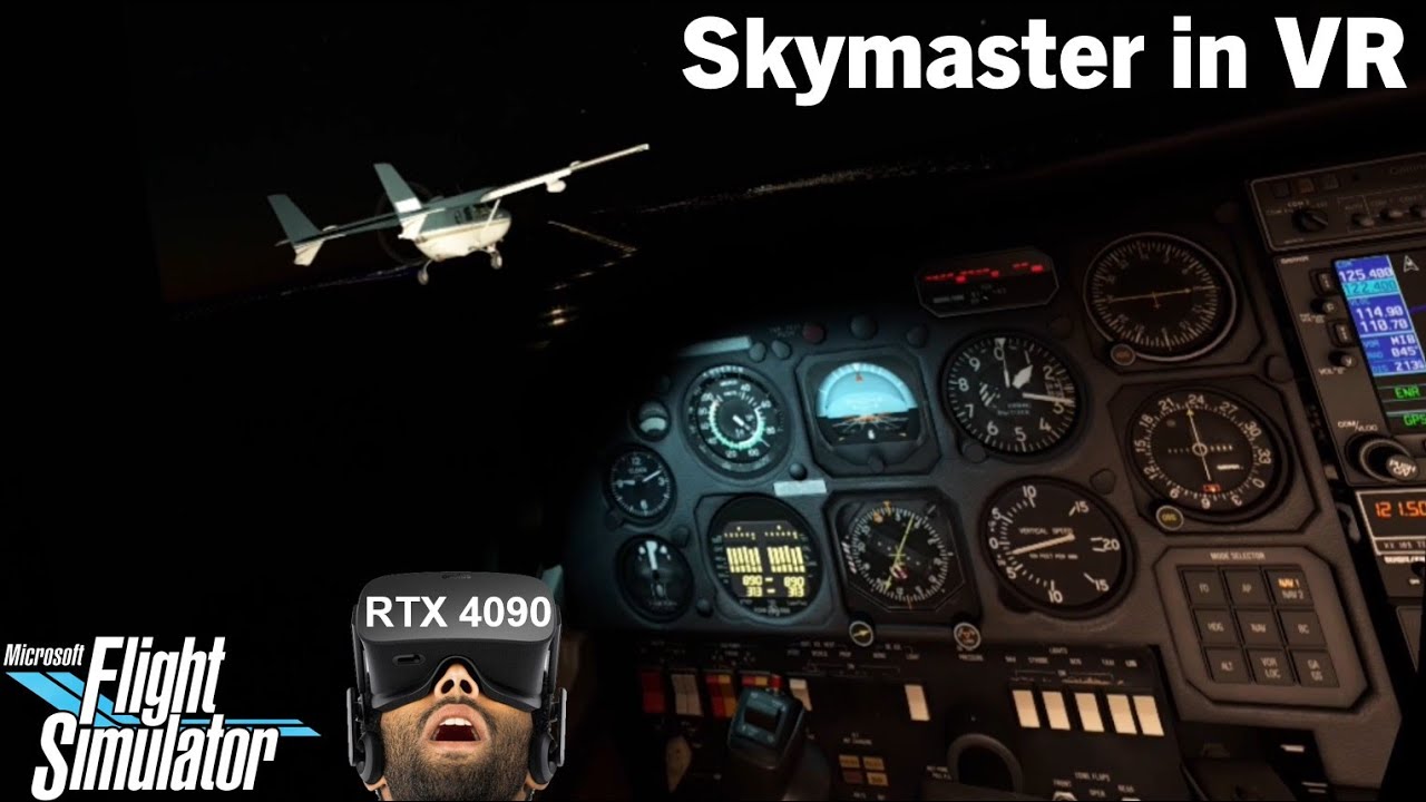 Cessna 337 Skymaster VR Formation Night Approach | Microsoft Flight ...