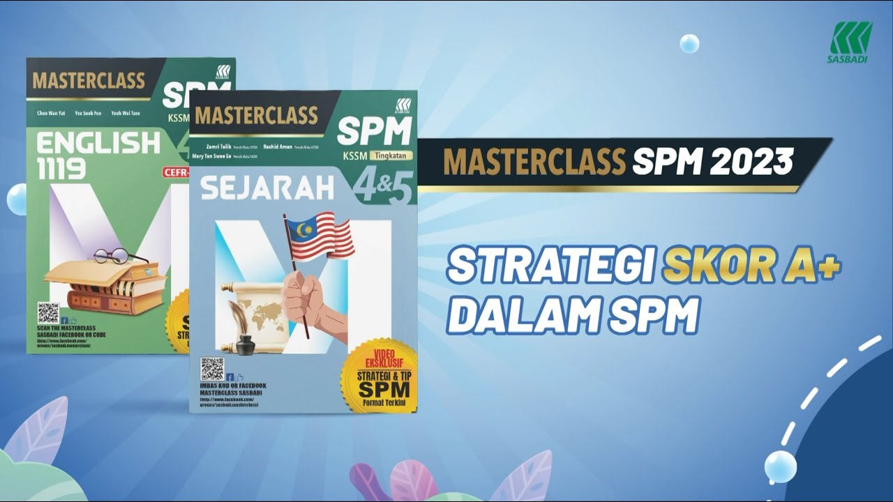 Masterclass SPM 2023, Siri Buku Rujukan Terlaris Oleh Sasbadi! - YouTube