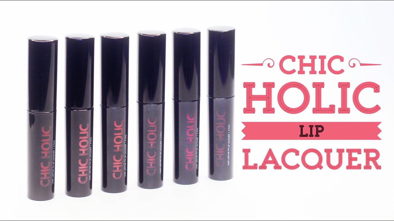 [SWATCH + REVIEW] CHIC HOLIC LIP LACQUER (WITH CC ENGSUB) - YouTube