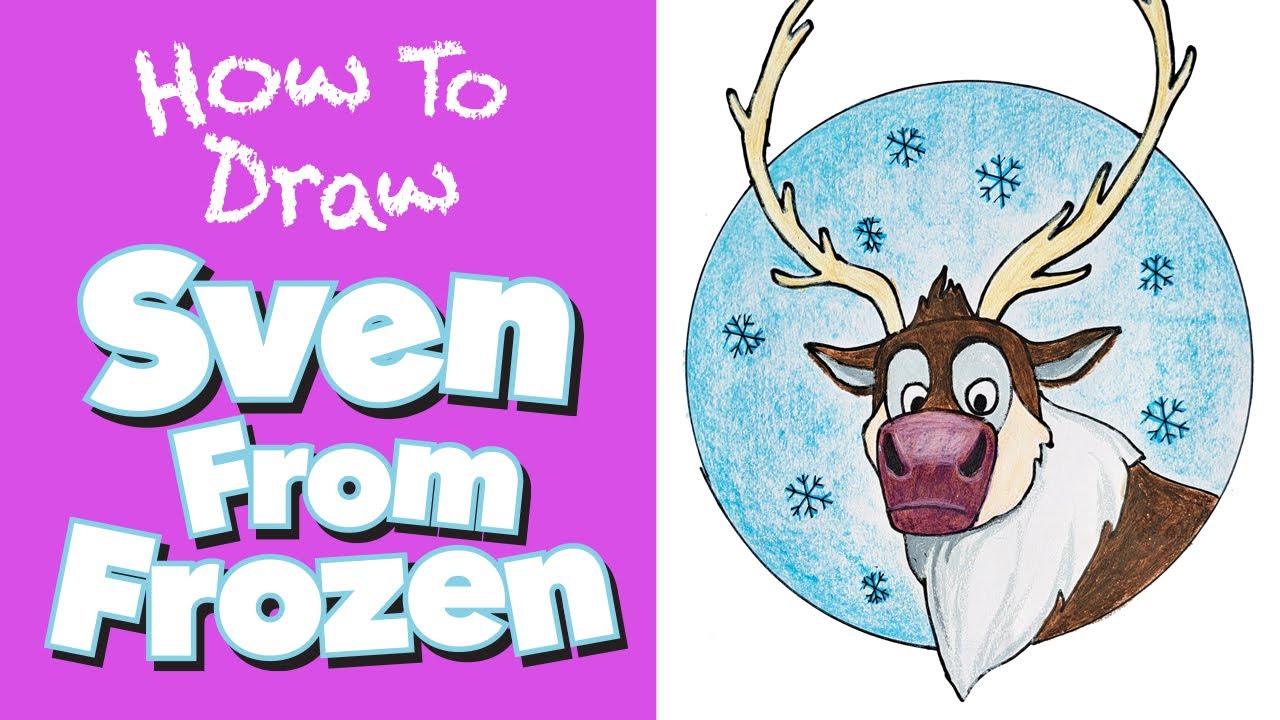 How to Draw Sven from Frozen in 2023 | Easy for Kids and Toddlers Step ...