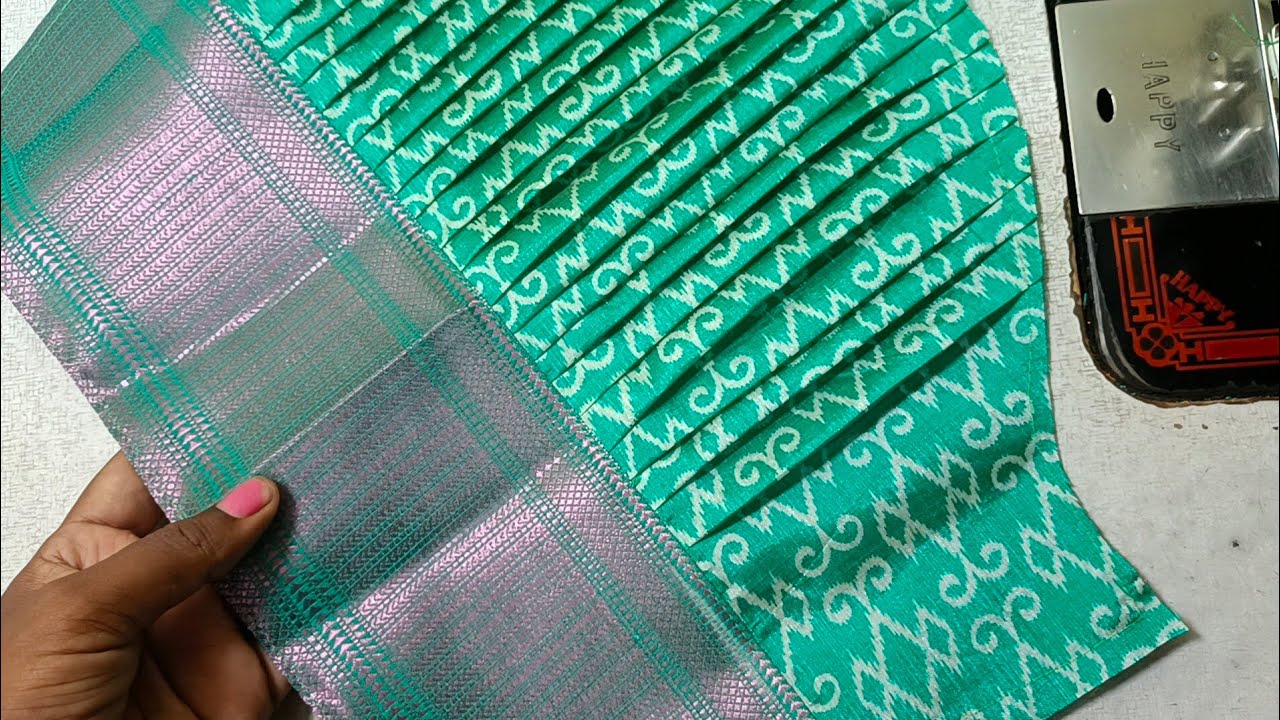 Trending pleated elbow sleeve design cutting and stitching/puff sleeve ...