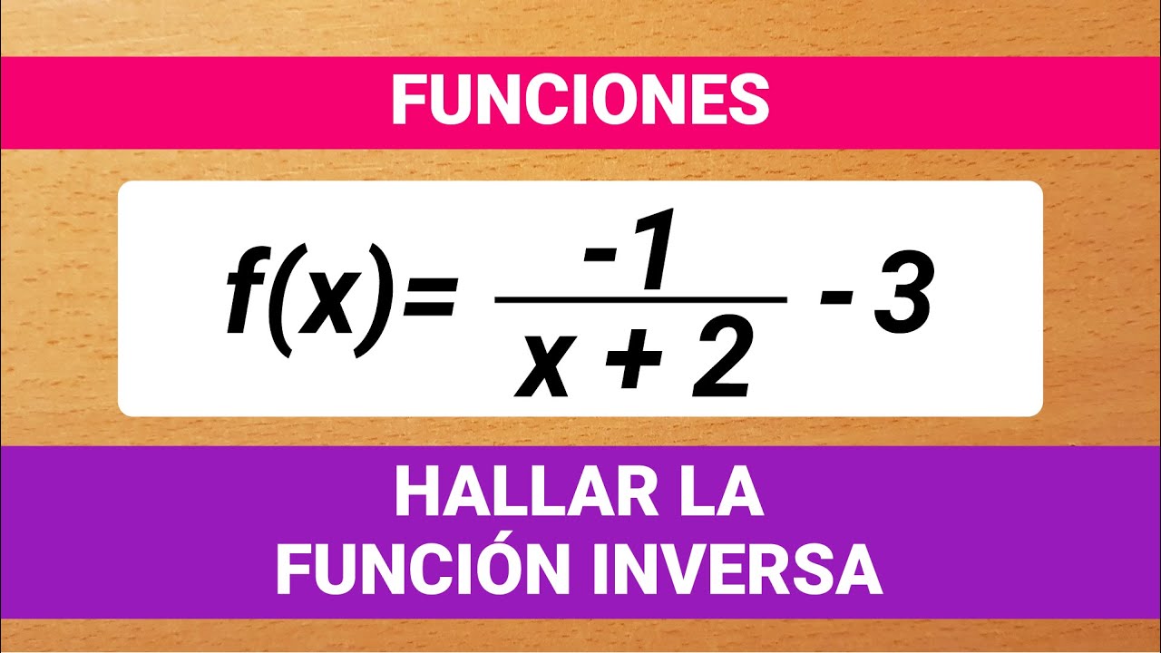 FUNCIÓN INVERSA | FUNCIONES - YouTube