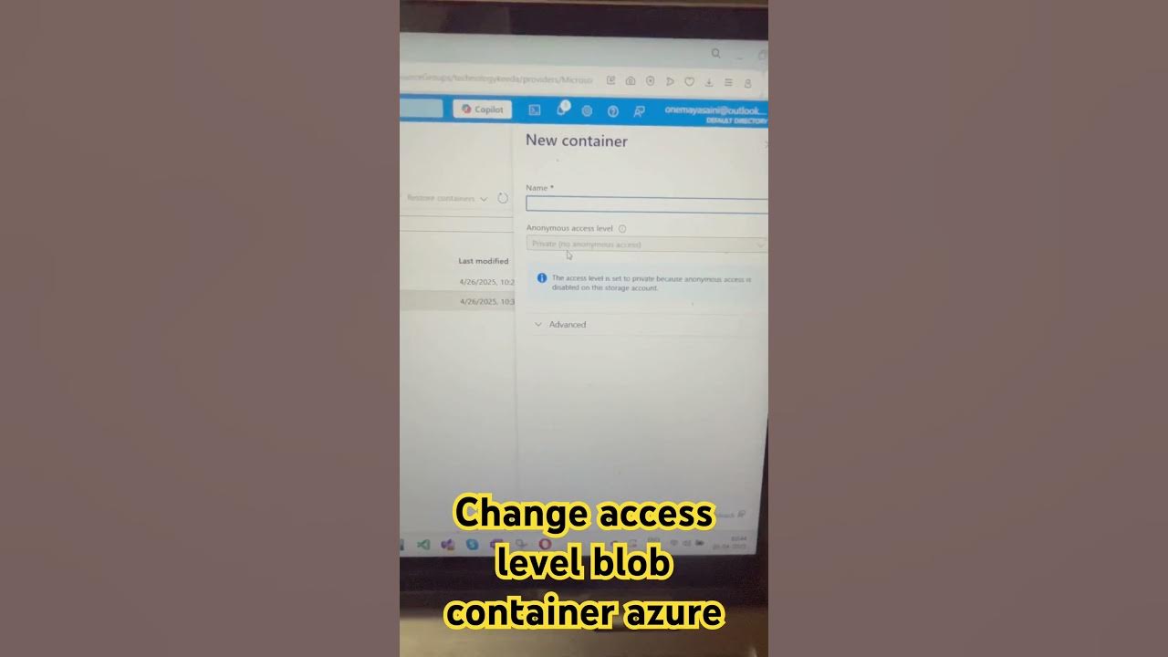 Change access level blob container #azure - YouTube