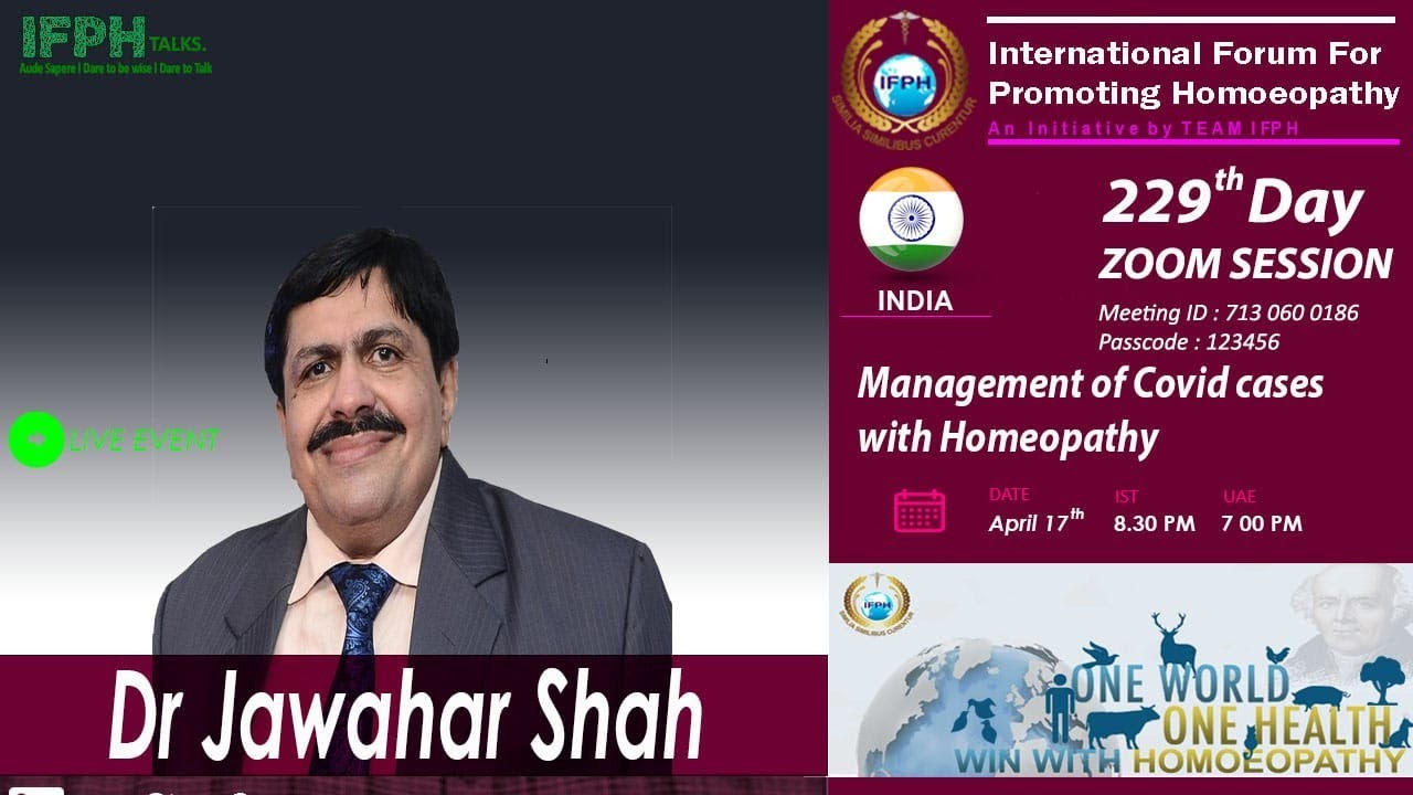 Dr Jawahar Shah - IFPH TALKS 229th Day - YouTube