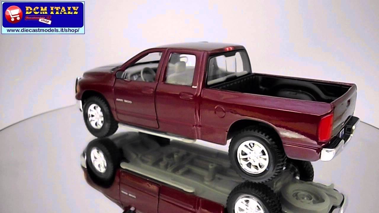 Maisto Dodge Ram Quad Cam 2002 Burgundy HD - YouTube