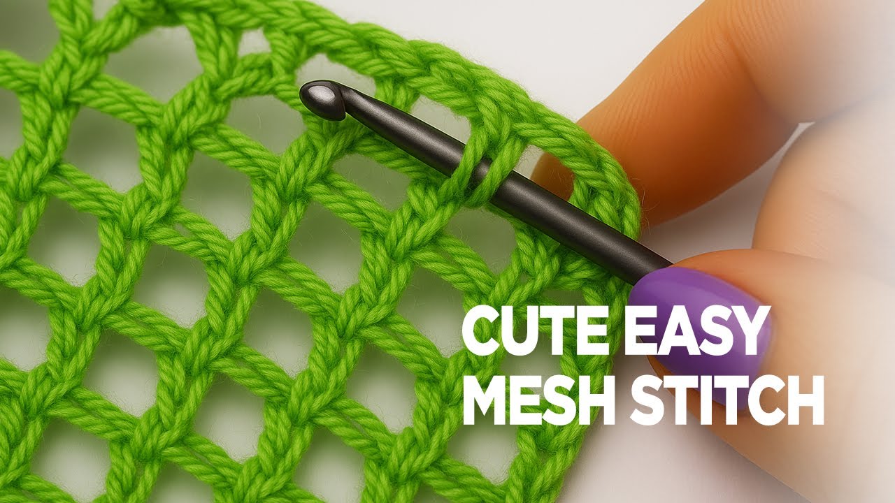 Learn Mesh Stitch Crochet – Just Chains & DC - YouTube