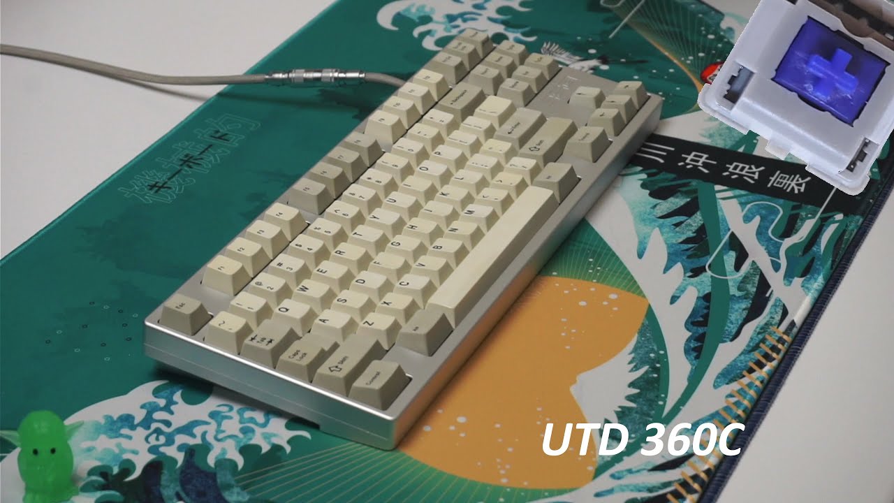 UTD 360C // Cobalts // Alu Full // Cherry OG Doubleshot Keycaps - YouTube