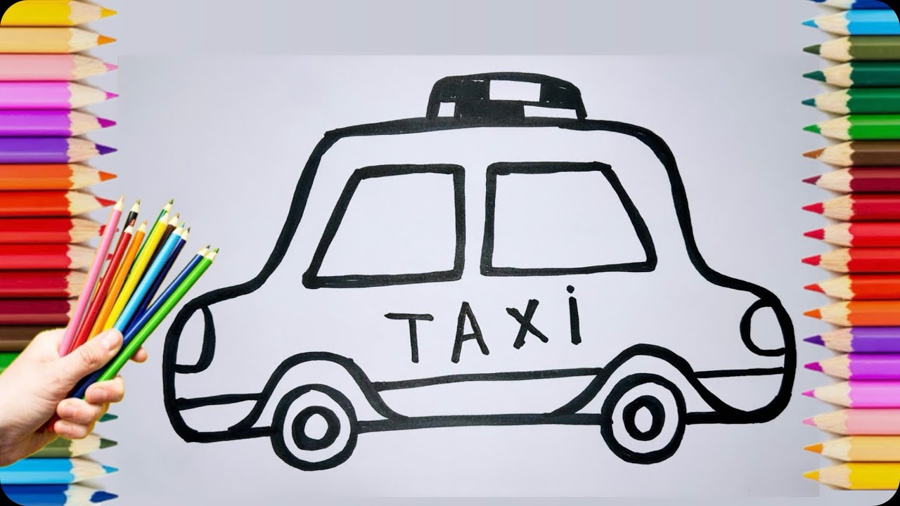 Easy Taxi drawing #taxi #taxiart #taxidriver #taxideawing #how # ...