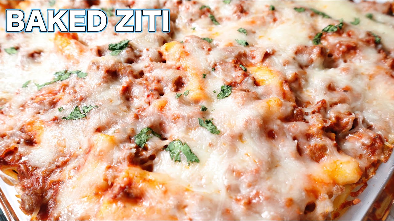 Easy Baked Ziti Recipe | Baked Pasta | Pasta with Ground Beef - YouTube