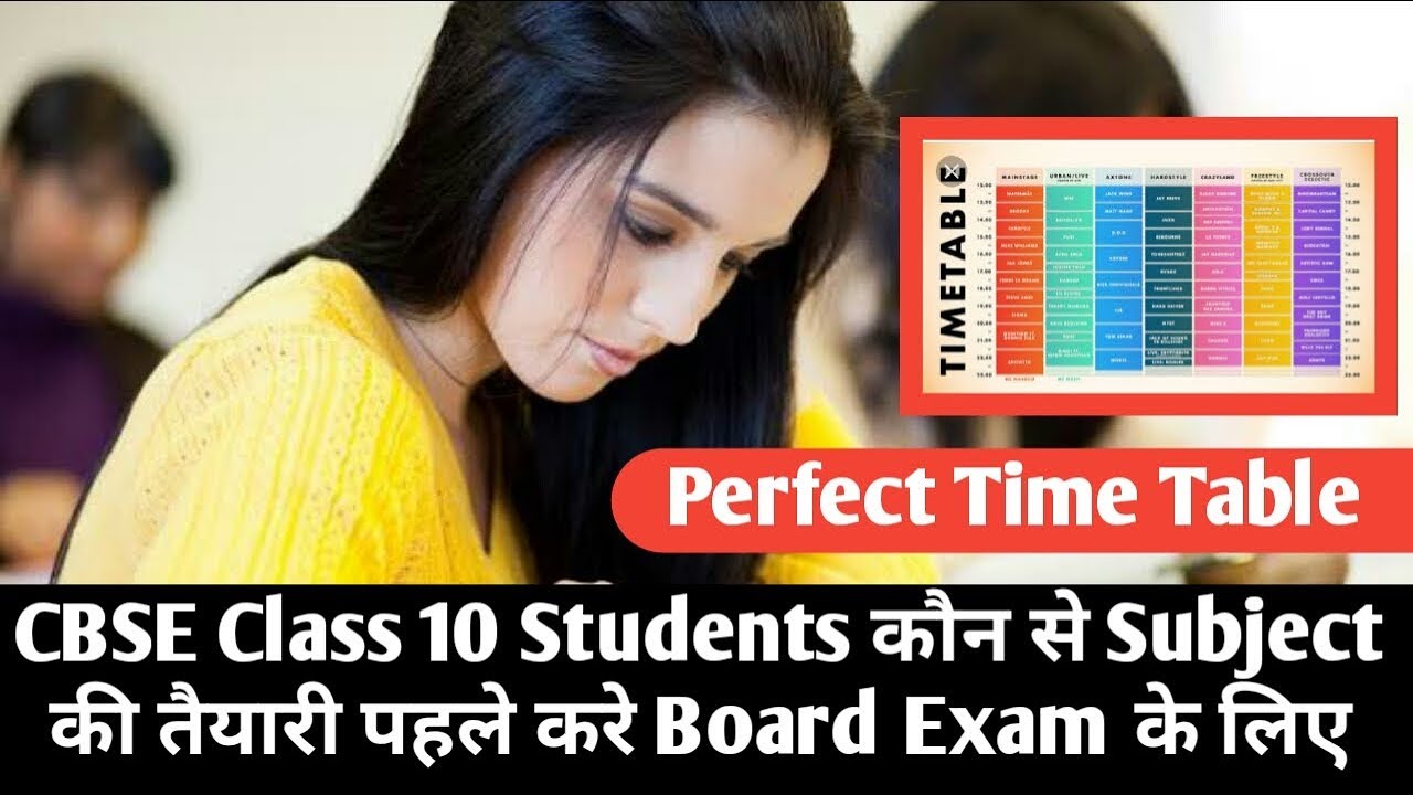 Class 10 Perfect Time Table for Board Exam Study - YouTube
