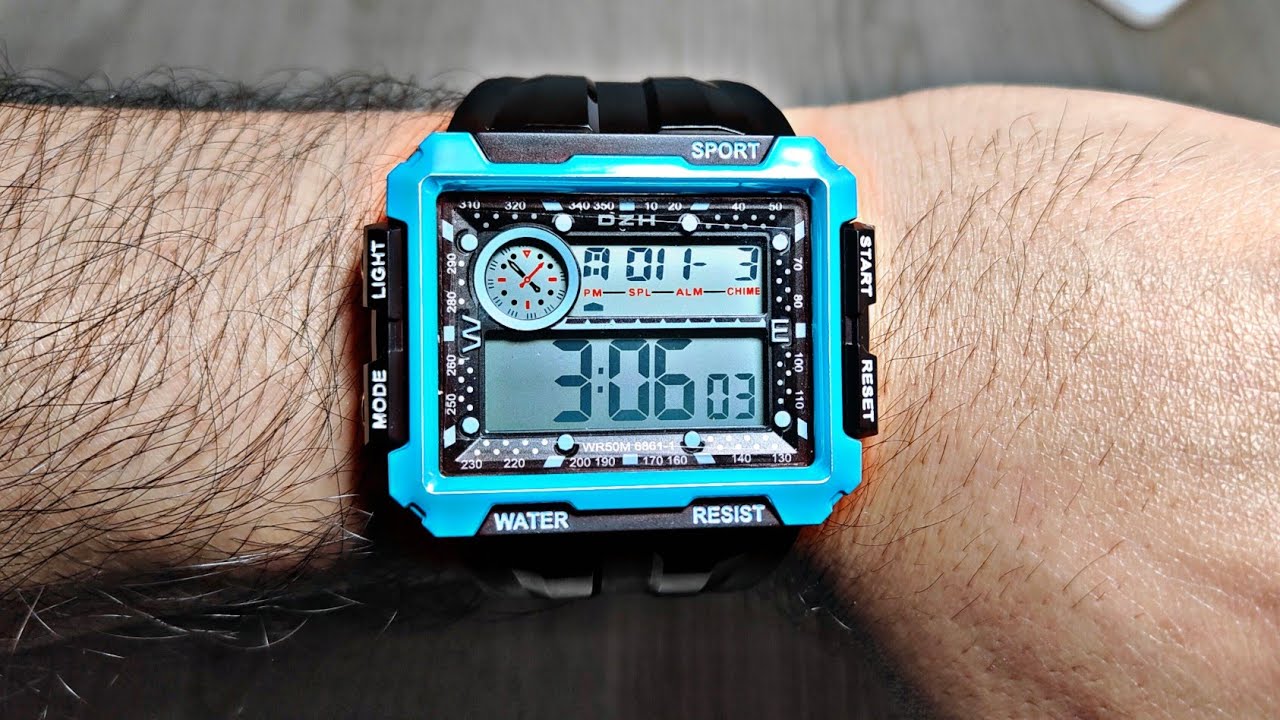 DZH Digital Sports Military Watch 6861 (Review) - YouTube