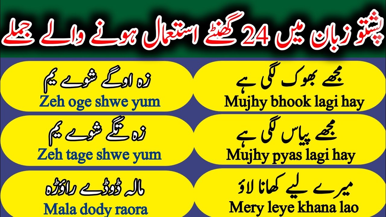 learn pashto in 7 minutes | pashto zaban sikhne ka tarika | pashto ...